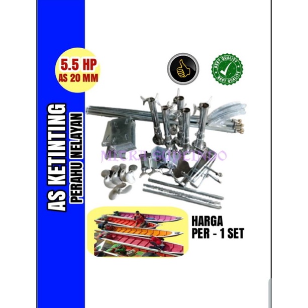 Jual As ketinting-Longtail mesin perahu 5.5HP As 20MM | Shopee Indonesia