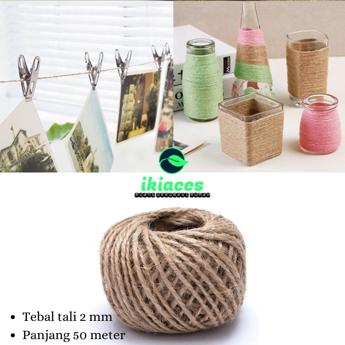 Jual TALI GONI TALI GONI RAMI 50 METER COKELAT KERAJINAN TALI DEKORASI ...
