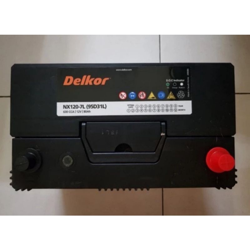 Jual AKI BATERAI KERING DELKOR MF 95D31L/NX120-7L MOBIL PAJERO SPORT DAKAR LAND CRUISER | Shopee ...