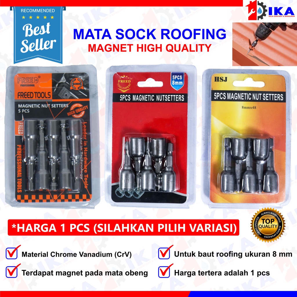 Jual MATA OBENG SOCK ROOFING BAJA RINGAN 8 X 42 MM - 8 X 48 MM - 8 X 65 ...