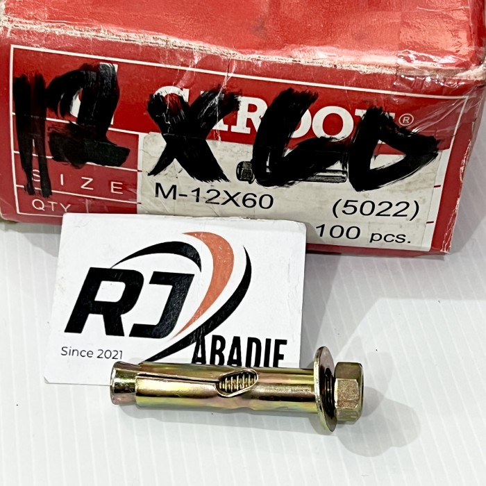 Jual [100PCS] Dynabolt M12 x 60mm Dinabolt Dinabol Baut Beton Tanam ...