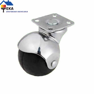 Jual Roda Caster Bola Rubber Karet Bulat 2" Inch Roda Lemari Etalase ...