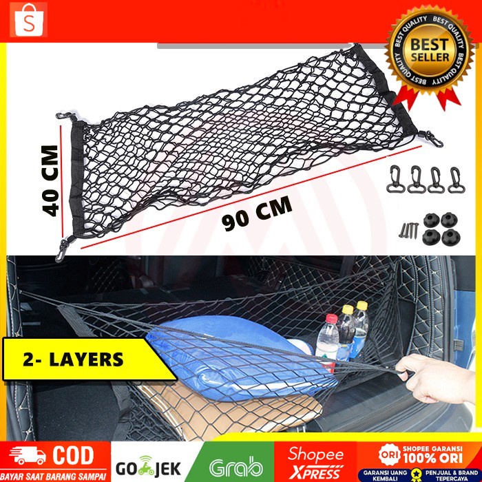 Jual CARGO NET ATAU JARING BAGASI DOUBLE LAYER ATAU 2 LAPIS LEBIH TEBAL ...