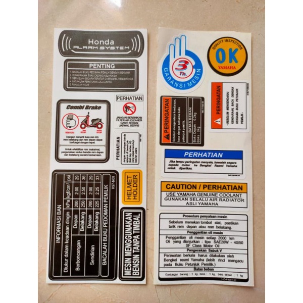 Jual STIKER DETAIL YAMAHA HONDA MATIC BEBEK | Shopee Indonesia