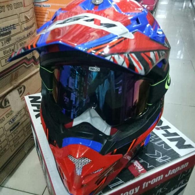 Jual Helm Gm Super Moto Corak / Dan Per Kaca Mata Cross Merk Niken ...