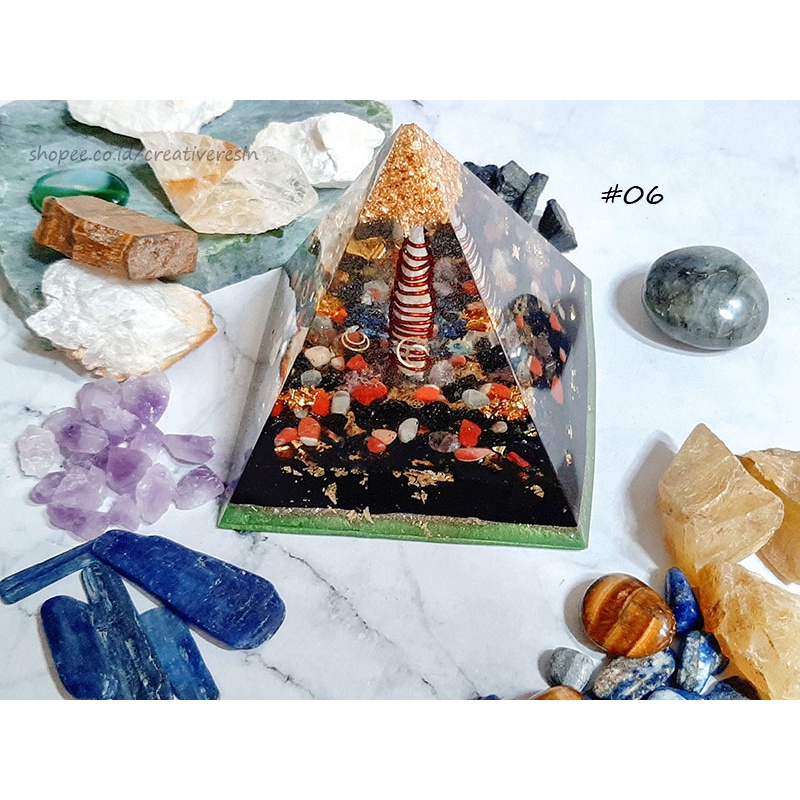 Jual Orgonite Tower Buster Piramida #06 penangkal radiasi EMF/5G ...