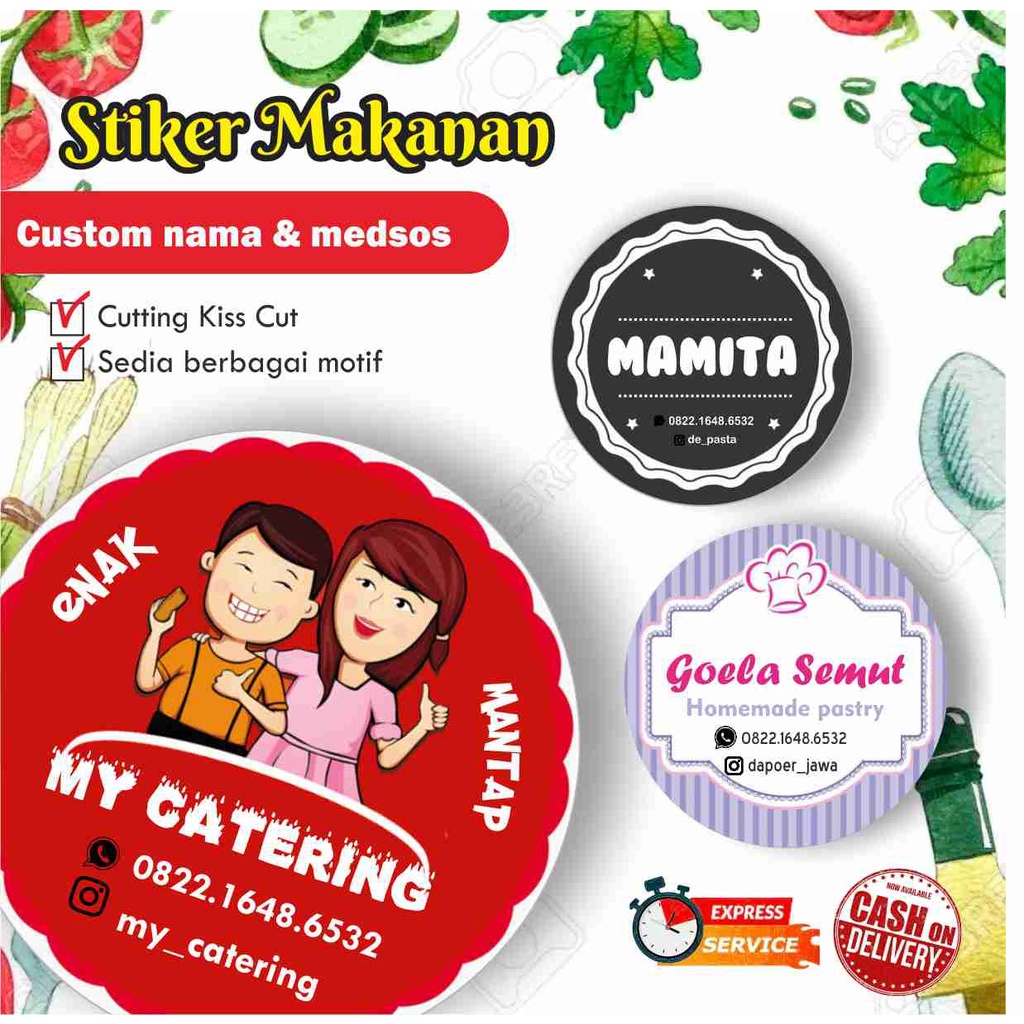 Jual Stiker Cromo bulat / Stiker kemasan makanan / Label Makanan ... Jual Stiker Cromo bulat / Stiker kemasan makanan / Label Makanan ...