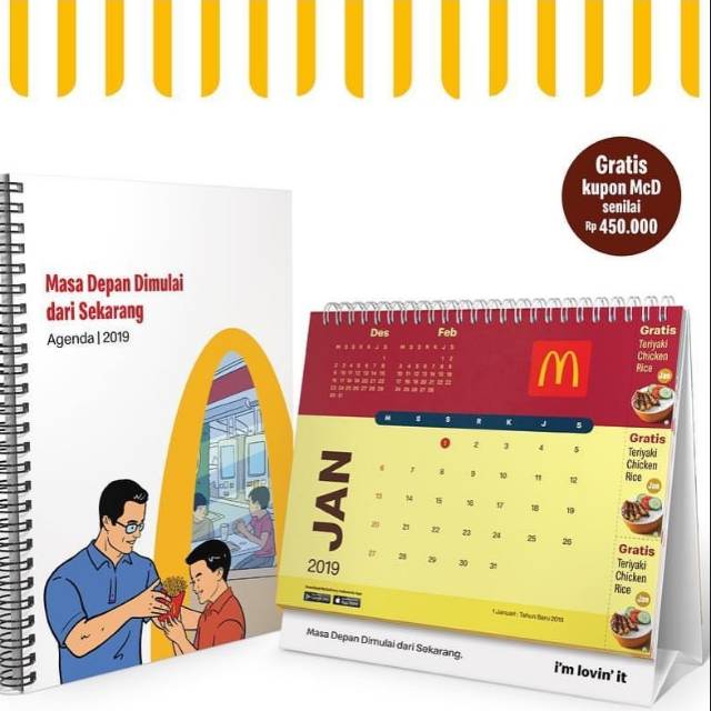 Jual Kalender atau agenda Mcd Mcdonalds 2019 | Shopee Indonesia