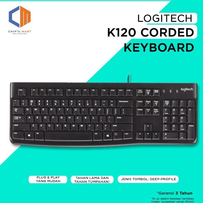 Jual HARGA TERBAIK!!! LOGITECH K120 Keyboard USB 100% Original | Shopee ...