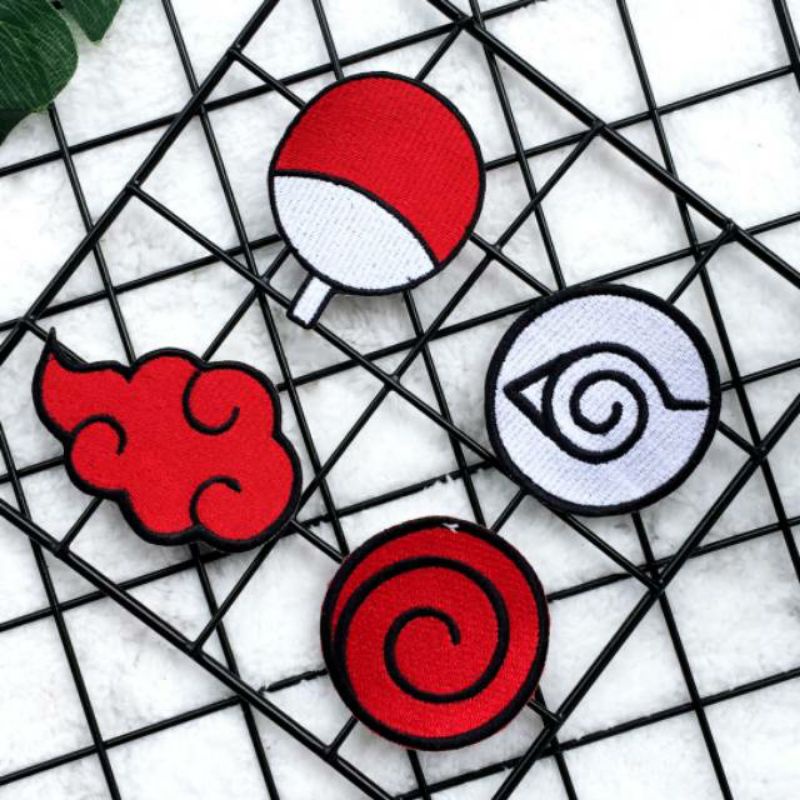 Jual Emblem Bordir patch Anime naruto akatsuki uciha | Shopee Indonesia