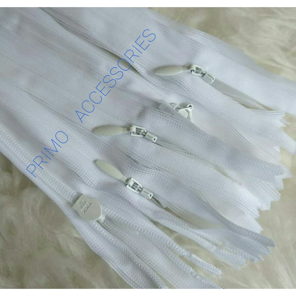 Jual Resleting Jepang YKK 60 cm - 24 Inch / Invisible zipper YKK Original Putih Bersih Snow ...