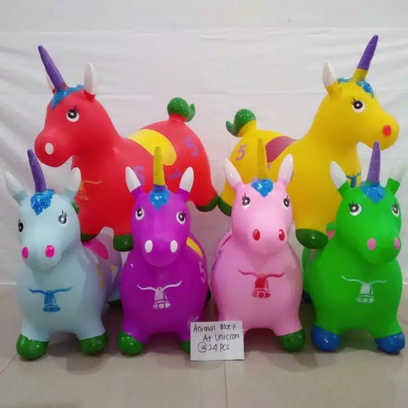 Jual MAINAN JUMPING ANIMAL RUSA/SAPI/UNICORN KUDAAN KARET MAINAN ANAK ...