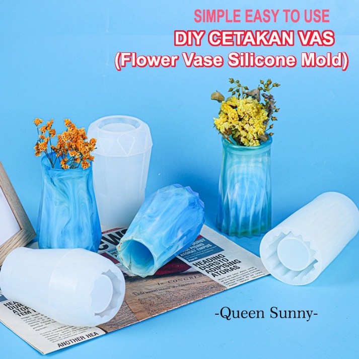 Jual Cetakan Resin Vas Bunga Pot Tanaman Tumbuhan DIY Flower Vase Plant ...