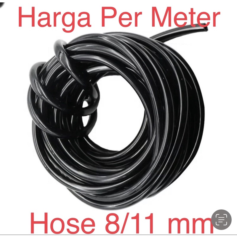 Jual Selang PE Elastis Hitam 5mm Fertigasi 8 / 11 mm Hidroponik High ...