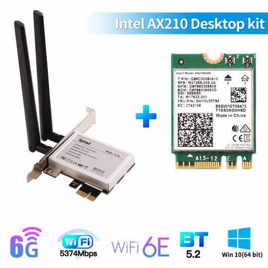 Jual Intel AX210 WiFi 6E Desktop Dual Band AX Wireless 6 BT 5.2 PCIe ...