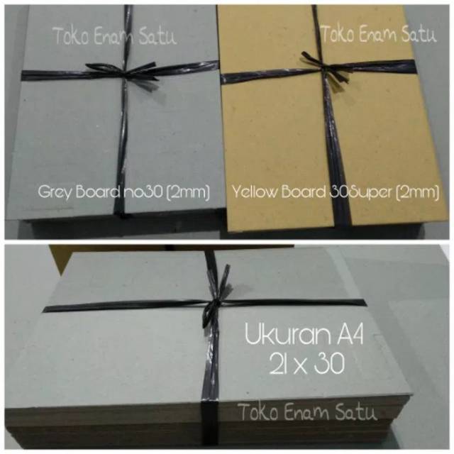 Jual 20 lembar Karton Kuning / Yellow Board no 30 uk A4 (21x30cm ...