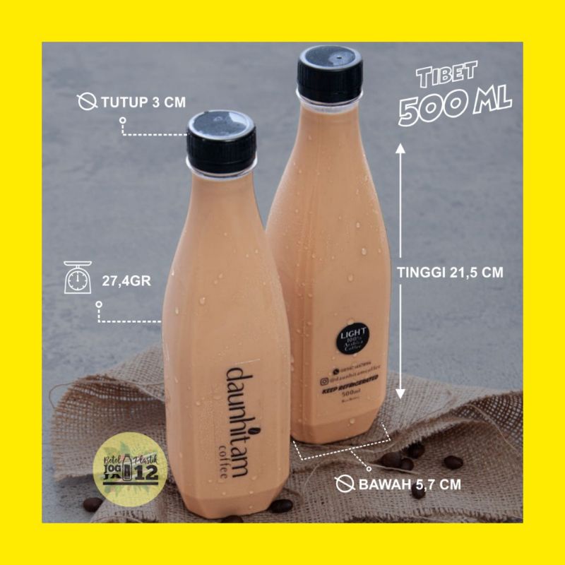 Jual 1Kg Muat 20Pcs Botol Tibet 500ml, Botol Jus 500ml, Botol Plastik ...