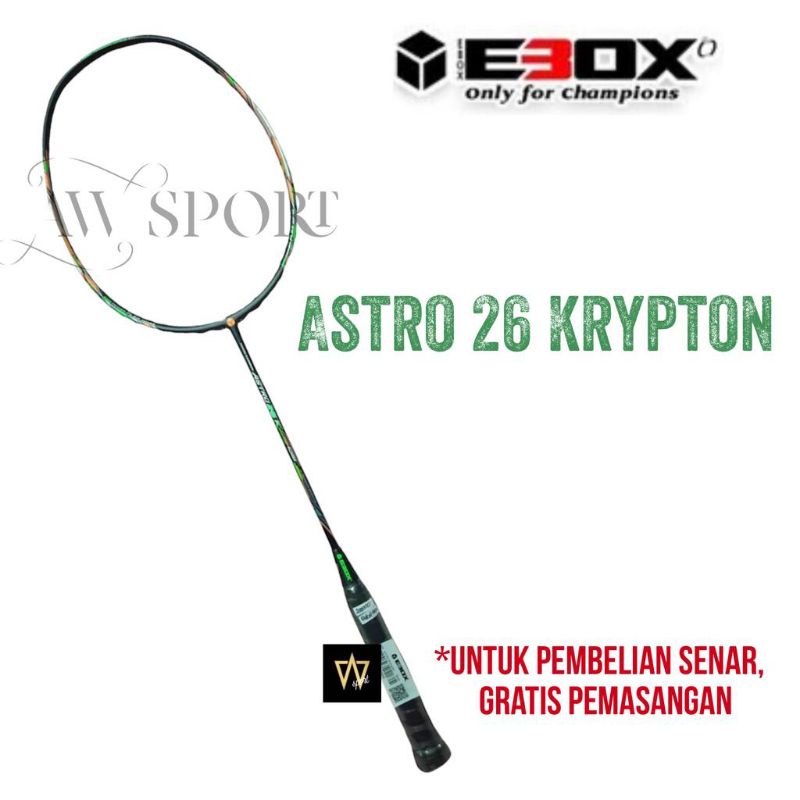 Jual Raket Badminton EBOX ASTRO 26 KRYPTON Bkack / Raket Bulutangkis ...