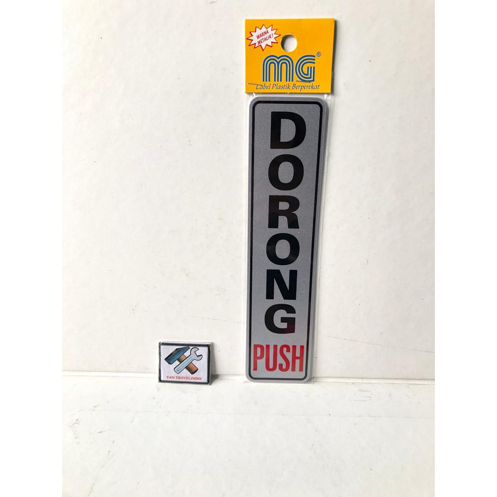 Jual LABEL STICKER TULISAN DORONG PINTU KACA PUSH TEMPELAN HIGH QUALITY ...