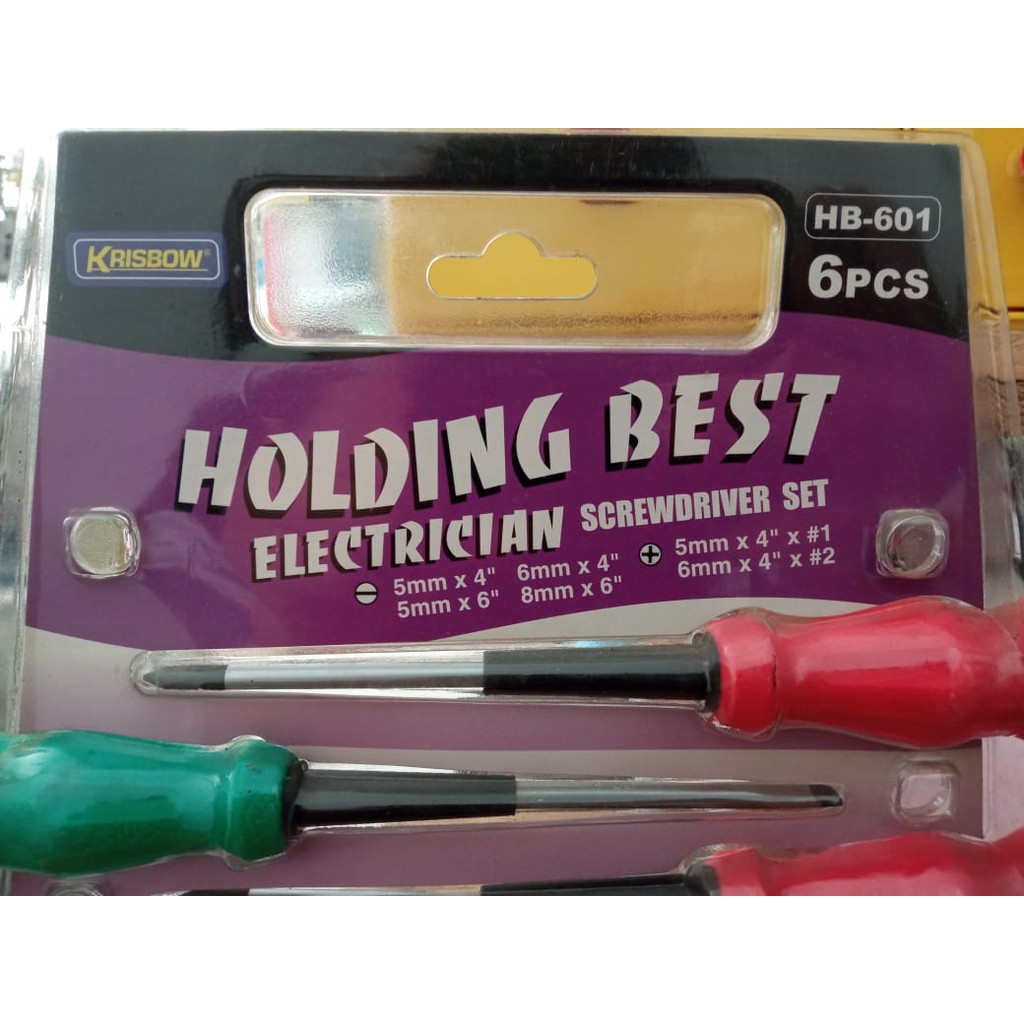 Jual SET OBENG LISTRIK KRISBOW (ELECTRICIAN SCREWDRIVER) (6PCS ...