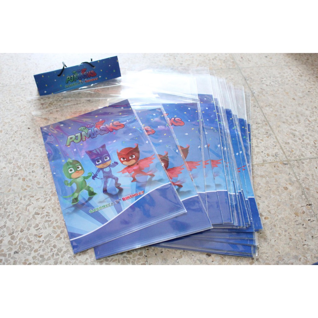 Jual Plastik Snack Pj Mask / Plastik bingkisan snack PJ mask / Kantong ...
