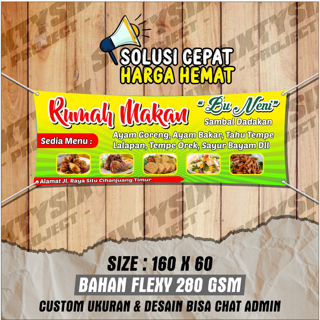 Jual cetak SPANDUK/BANNER/BACKDROP RUMAH MAKAN | Shopee Indonesia