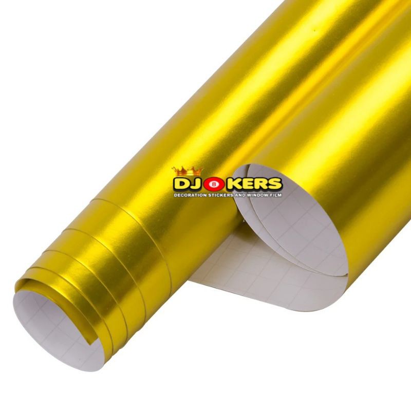 Jual Sticker sekotlet ckrom dop/metalic doff kuning merk infinity untuk ...