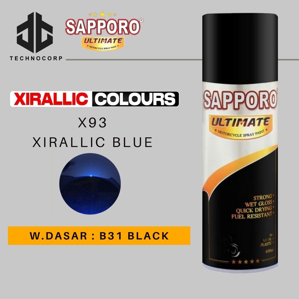 Jual Cat Semprot SAPPORO ULTIMATE X93 XIRALLIC BLUE | Shopee Indonesia