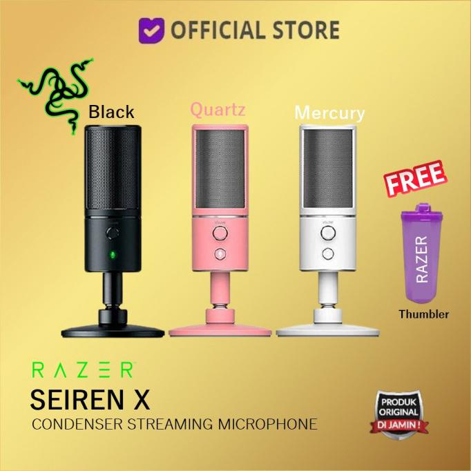 Jual Razer Seiren X Gaming Condenser Microphone Mic Mercury Quartz ...