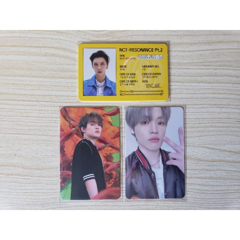 Jual Photocard Official NCT | Ten ID CARD Resonance pt2 | Chenle AR PC ...