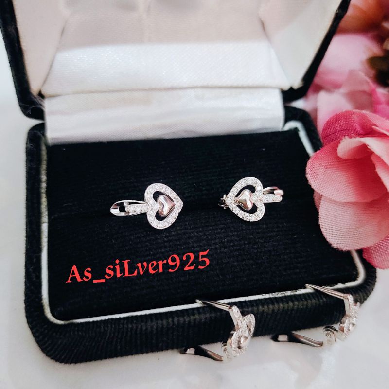 Jual ANTING JEPIT PERAK LOVE 2LAYER ASLI SILVER 925 LAPIS MAS PUTIH - AT JEPIT DEWASA | Shopee ...