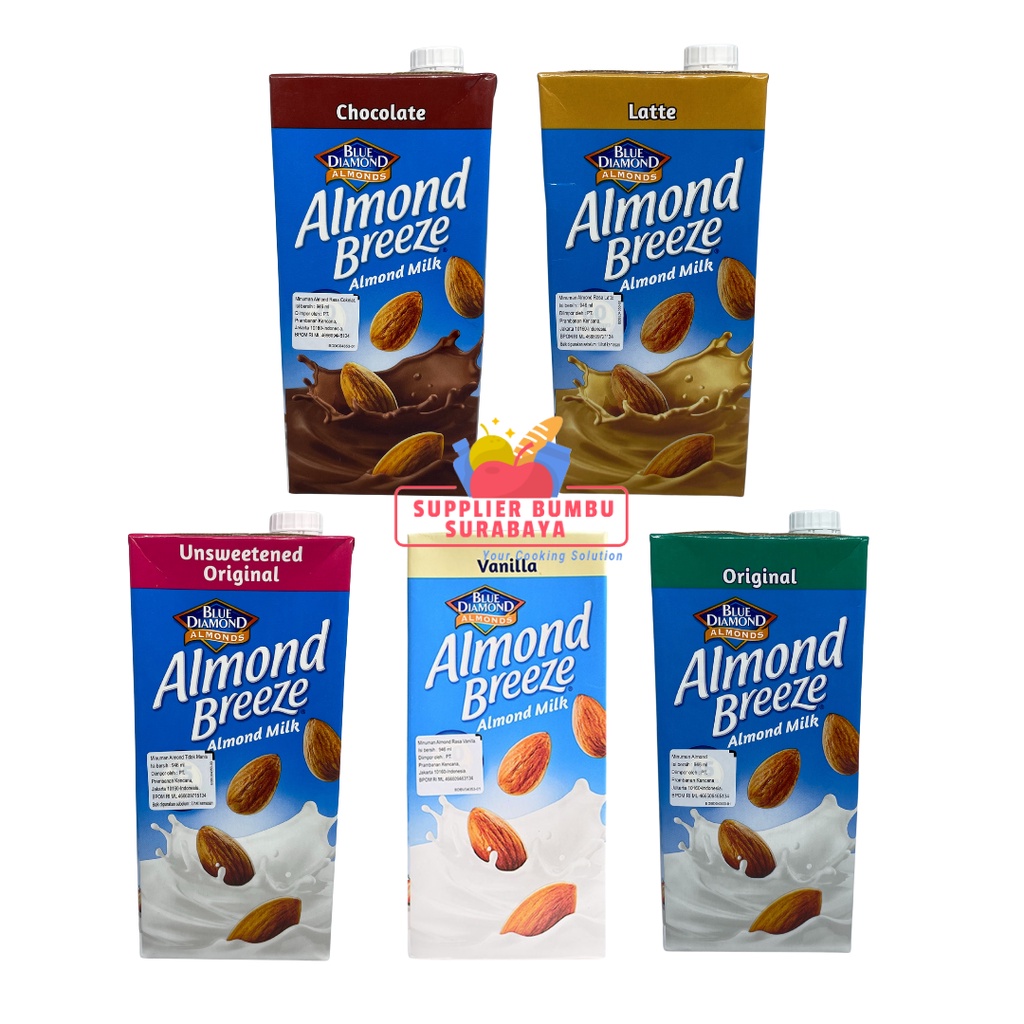 Jual Blue Diamond Almond Breeze Milk Original Vanilla Unsweetened Chocolate Latte 946ml | Shopee ...