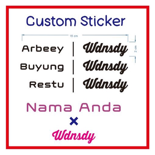 Jual Cutting sticker stiker sepeda road bike fixed bike nama custom ...