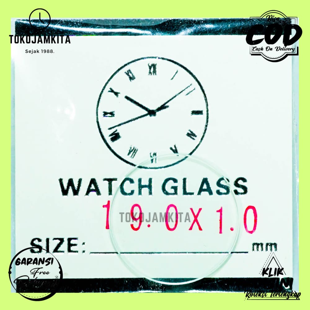Jual Kaca Jam Kaca Bahan Watch Glass PNC-190 1,9 cm Bagus | Shopee ...