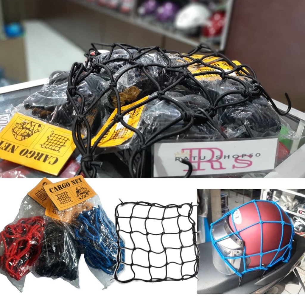 Jual Jaring motor helm cargo net serbaguna | Shopee Indonesia