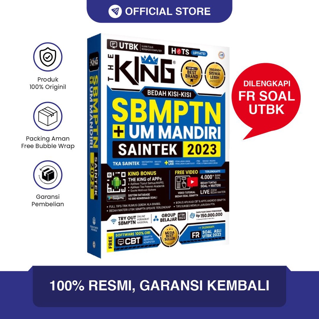 Jual The King Buku UTBK SBMPTN UM Mandiri Saintek 2023 HOTS Terlengkap | Shopee Indonesia