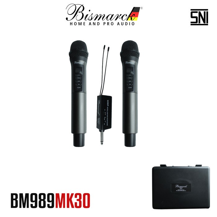 Jual Microphone Wireless Bismarck Bm989 Mk30 Uhf Mic Bm 989 Mk 30 ( Bayar Ditempat ) | Shopee ...