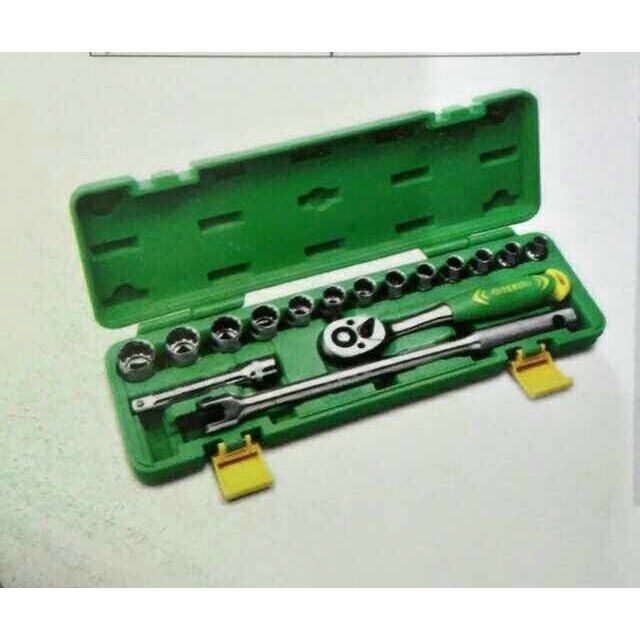 Jual TEKIRO KUNCI SOCK SOCKET SET 1/2" DR 17PCS 8-24MM 6PT/12PT ...