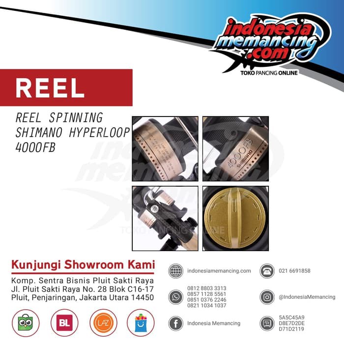 Jual Reel Spinning SHimano Hyperloop 4000 Diskon | Shopee Indonesia