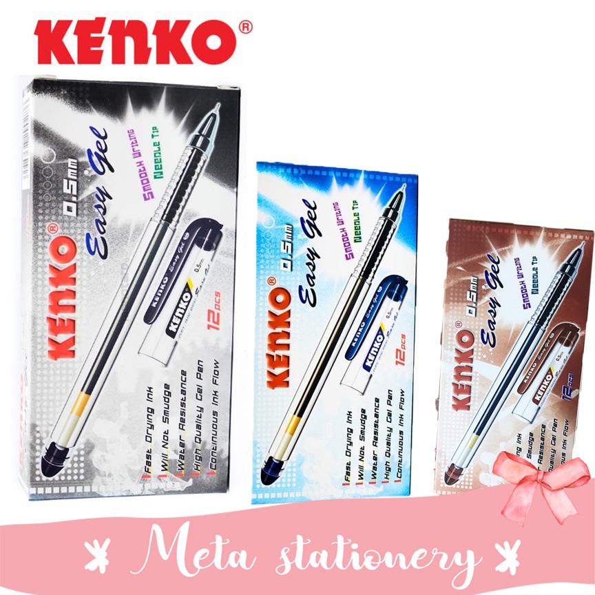 Jual Pulpen gel Kenko Easy gel 0.5mm (12pc) | Shopee Indonesia