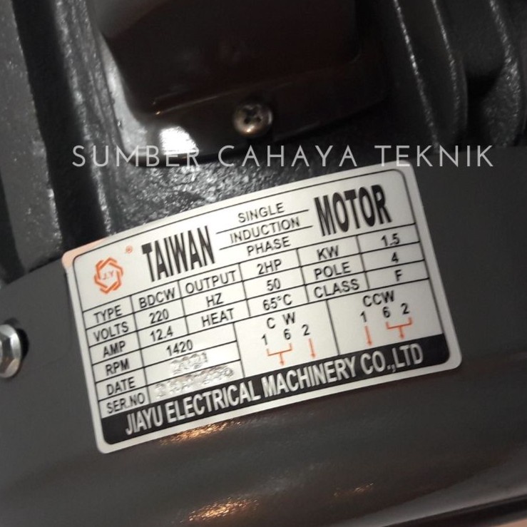 Jual DINAMO JIAYU 2HP 4P 1450 RPM ELEKTRO MOTOR JIAYU 2HP 4P 1PHASE | Shopee Indonesia