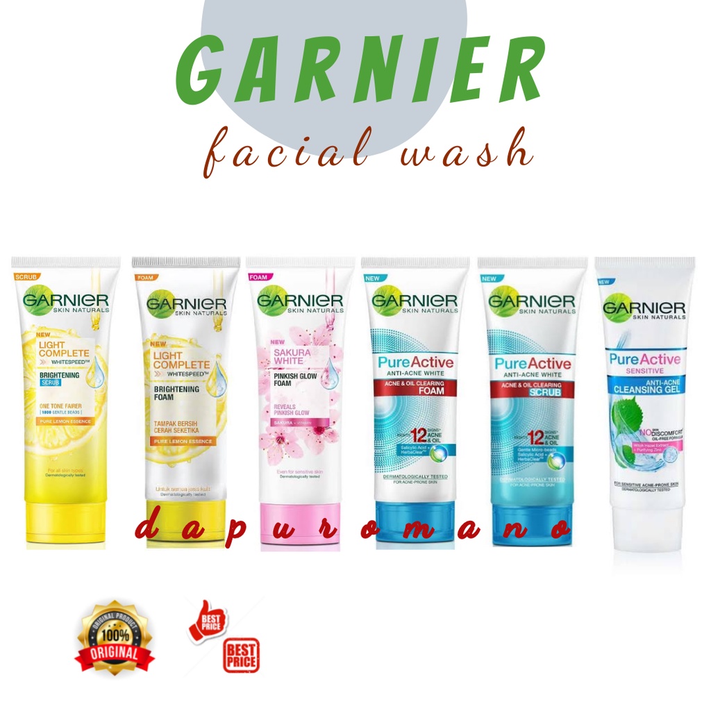 Jual Garnier Bright Complete White Speed Brightening Cleanser Foam 100 ...