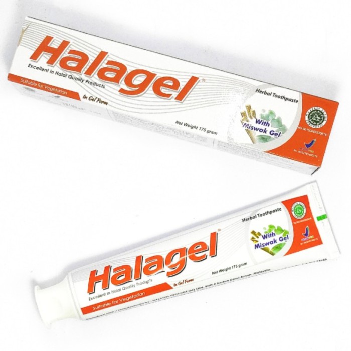 Jual PASTA GIGI HERBAL TERBAIK HALAGEL WITH MISWAK GEL KEMASAN 175GR ...