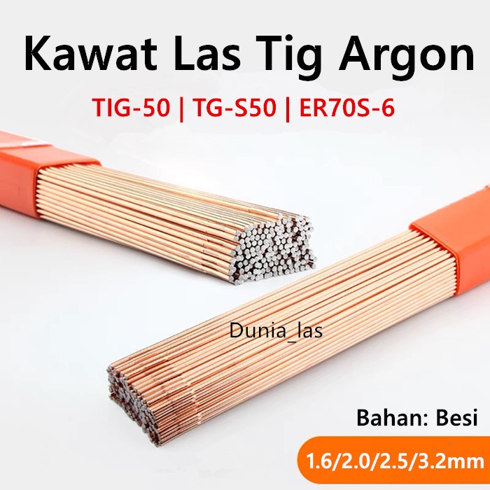 Jual 5KG Kawat Las TGS50 Tig 50 Argon Besi ER70S-6 Filler Rod 1.6mm 2.0mm 2.5mm 3.2mm | Shopee ...