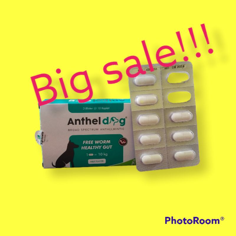 Jual ANTHEL DOG OBAT CACING NO DRONTAL NO CANIVERM HARGA 1 TAB | Shopee ...