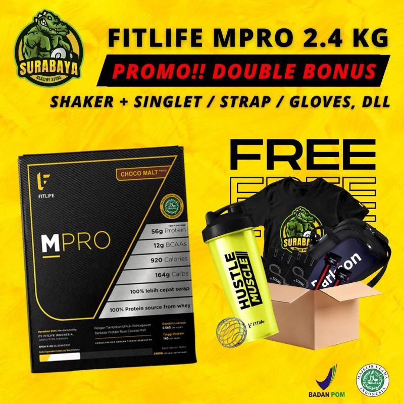 Jual Fitlife Mpro 2.4 Kg Mass Pro Protein Weight Gainer Penambah Berat ...