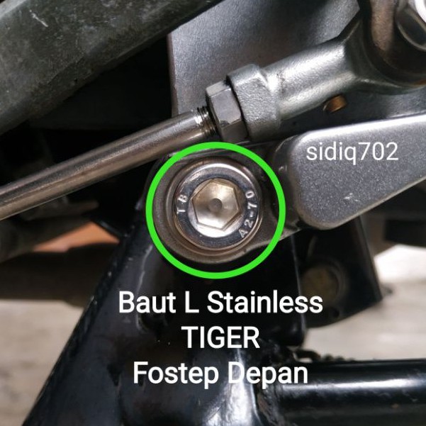 Jual Baut L Step Depan Tiger Stainless Baut Footstep Tiger Stainless ...