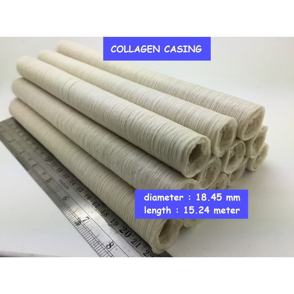 Jual Casing Sosis kolagen warna clear diameter 18.45mm | Shopee Indonesia