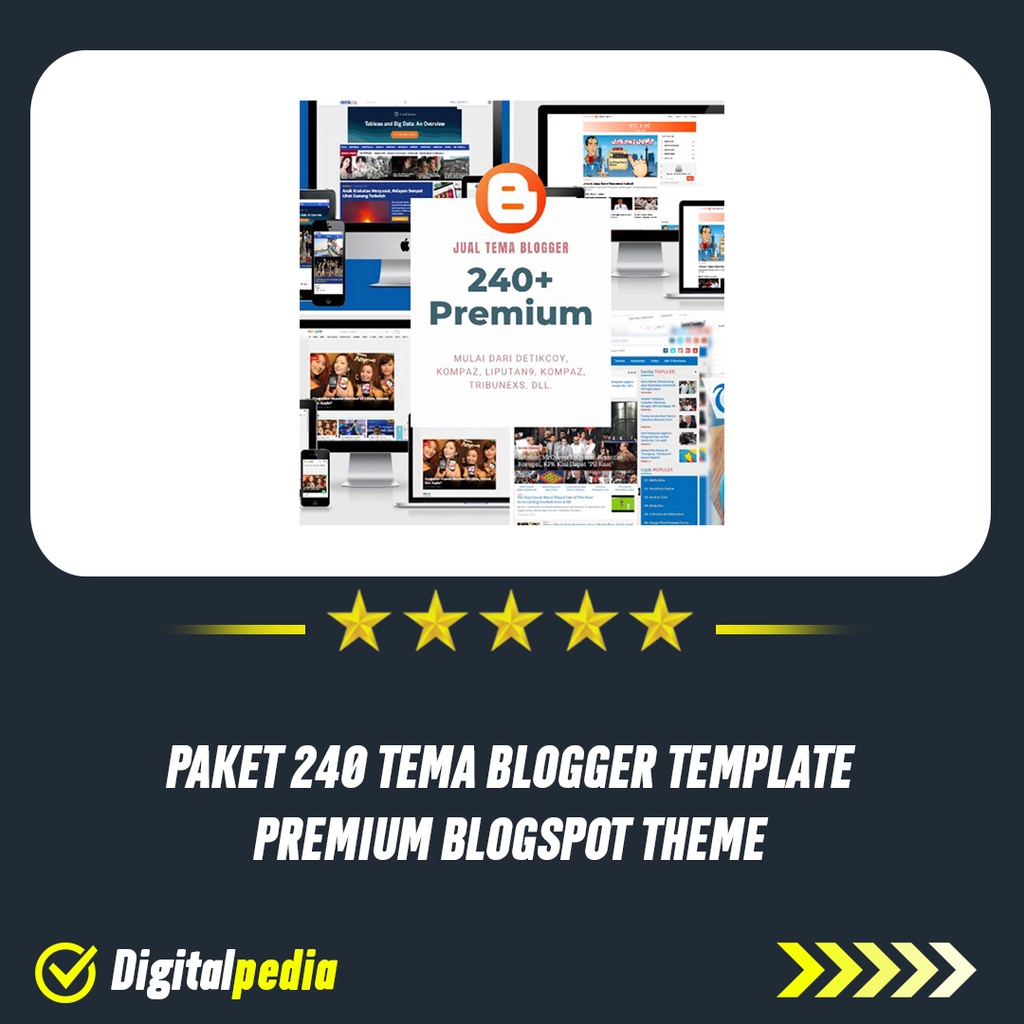 Jual Paket 240 Tema Blogger Template Premium Blogspot Theme | Shopee ...
