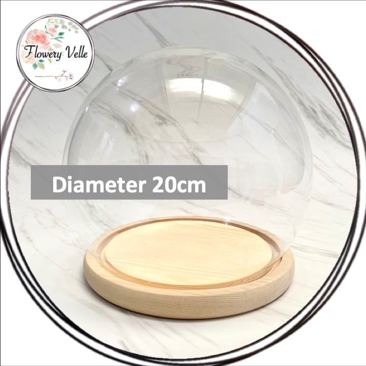 Jual Globe Glass Dome XL Kosong Ball Bola Kubah Kaca Besar Bulat Glass ...